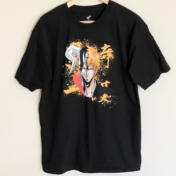 Teefury | Shirts | Bleach Ichigo Kurosaki Graphic Black Anime T Shirt ...